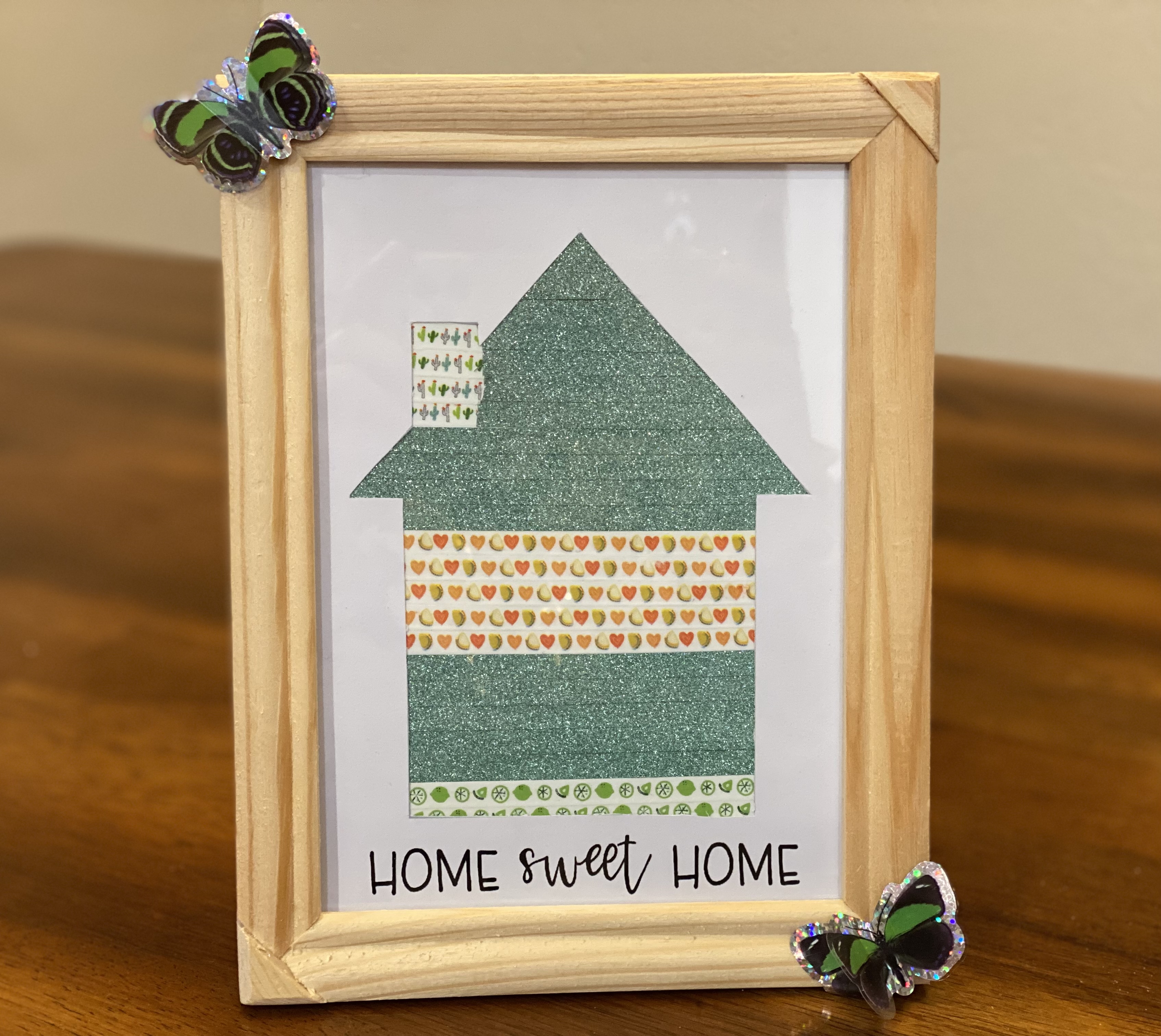 Washi Tape Home Sweet Home Sign - Akron-Summit County Public Library